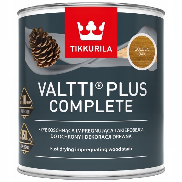 Tikkurila Lakierobejca 0,75L GOLDEN OAK złoty dąb Valtti Plus Complete