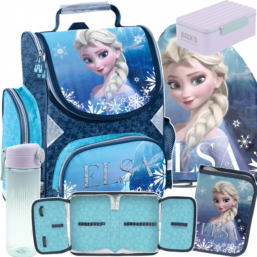 FROZEN TORNISTER SZKOLNY KRAINA LODU DLA DZIEWCZYNEK KOMPLET 5w1 PASO ...