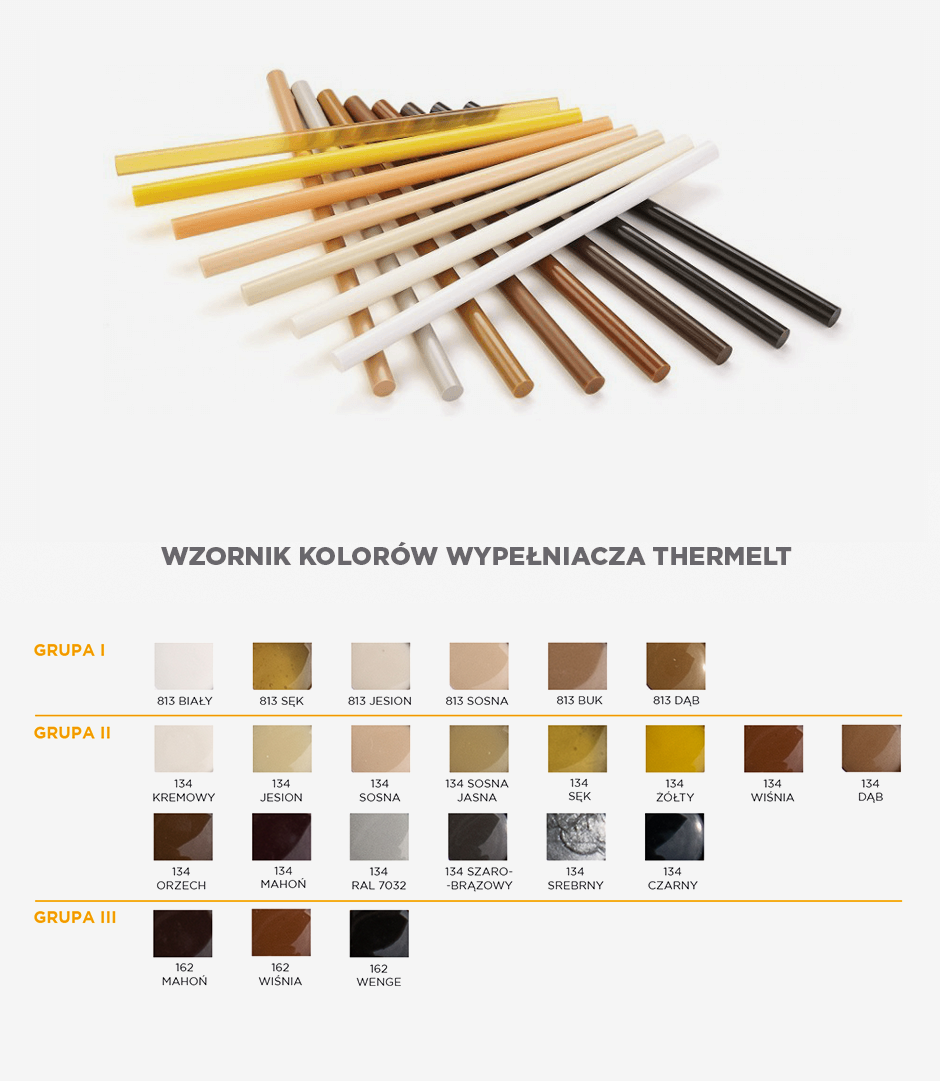 Thermelt wypełniacz poliamidowy CZARNY g2 drewna 9szt - THERMELT ...