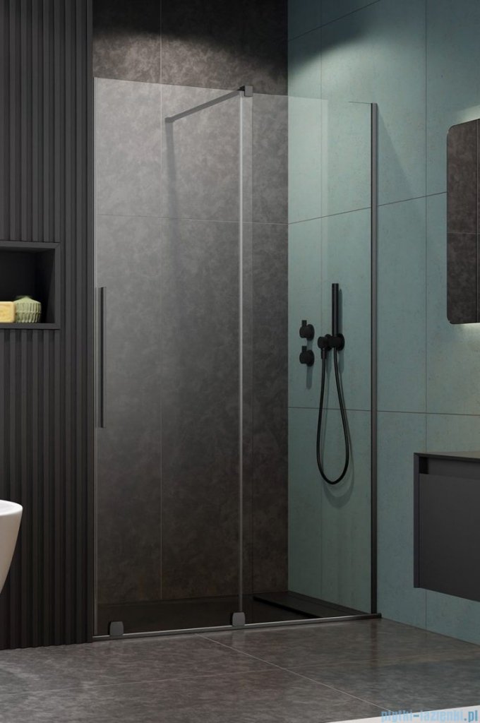 Radaway Furo Brushed GunMetal DWJ drzwi prysznicowe 140cm prawe szczotkowany grafit 10107722-92 ...