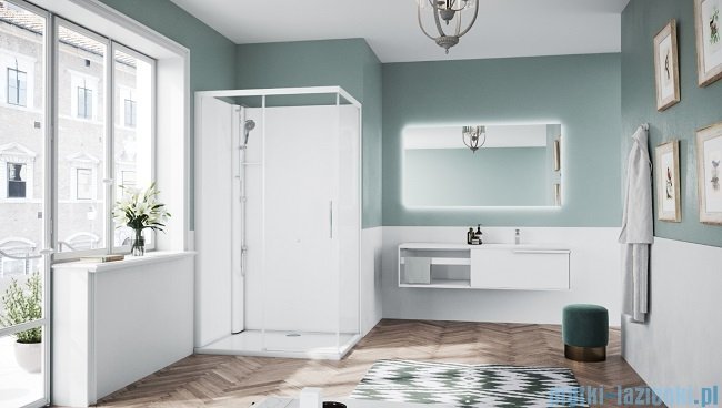 Novellini Glax 1 2.0 kabina standard 120x90 lewa biała G212P290ST-1UU ...