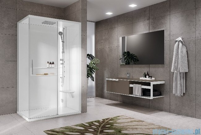 Novellini Glax 2 2.0 kabina z hydromasażem 120x90 prawa total biała ...