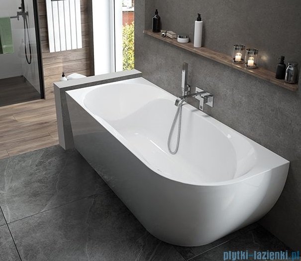 Sanplast Loft Line wanna asymetryczna lewa WAL(L)/LOFT 180x80 cm biała ...