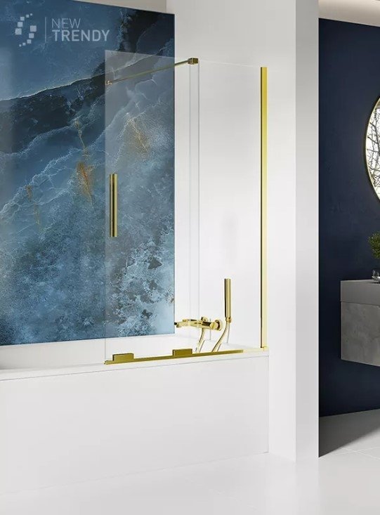 NEW TRENDY Parawan nawannowy przesuwny SMART LIGHT GOLD 160x150 EXK ...