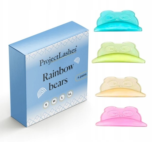 Silikonowe wałeczki wałki do liftingu rzęs Project Lashes Rainbow Bears ...