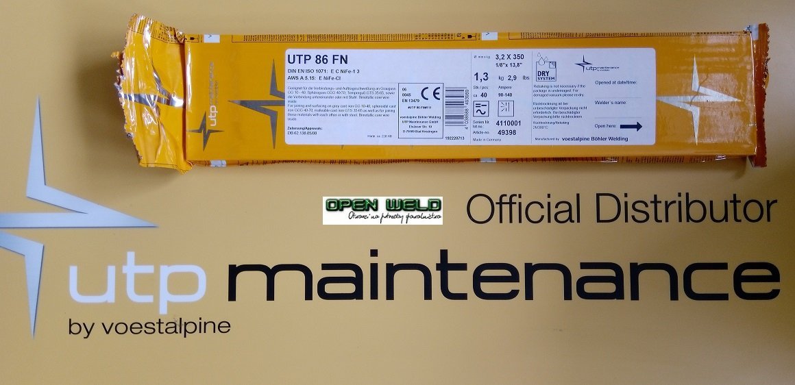 ELEKTRODA DO ŻELIWA, UTP 86 FN