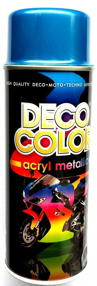 Deco farba lakier spray metalik efekt metaliczny niebieski 400ml