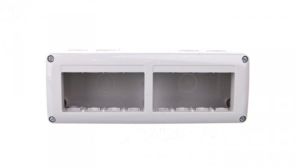 Obudowa pozioma 2x4 modułów IP40 RAL7035 GW27006 - Obudowy z tworzywa ...