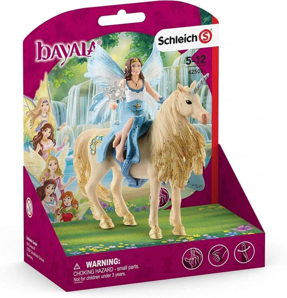 Schleich Bayala 42508 Eyela na złotym jednorożcu