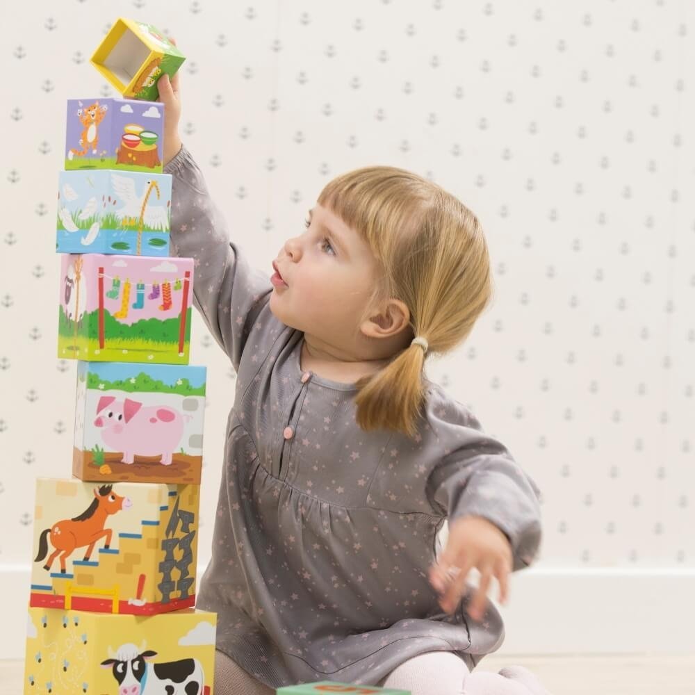 Piramida wieża Edukacyjna Zwierzątka Cyferki Trefl 1+