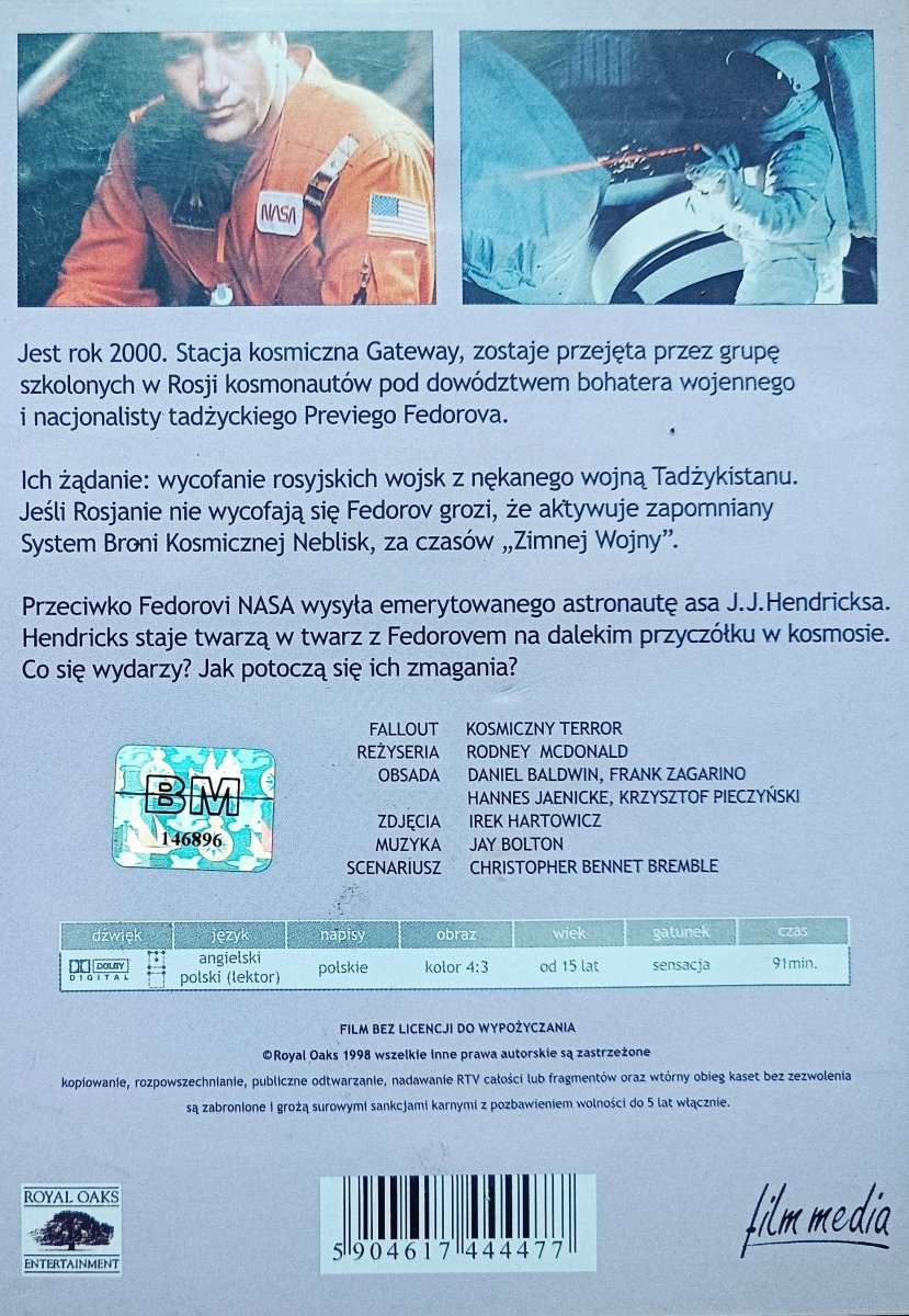 Rodney McDonald Kosmiczny terror. Fallout DVD