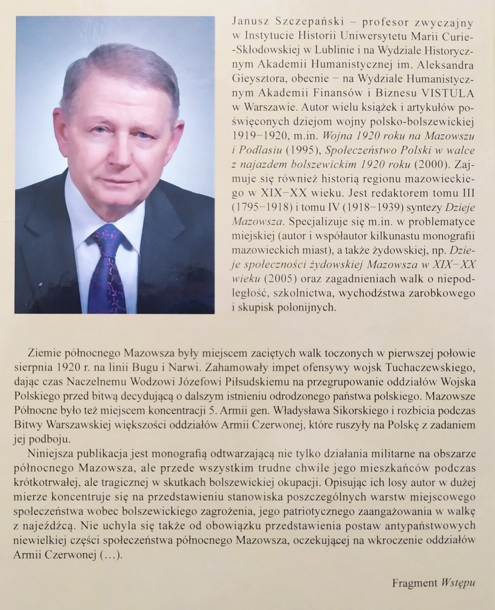 Janusz Szczepański Mazowsze Północne podczas najazdu bolszewickiego ...