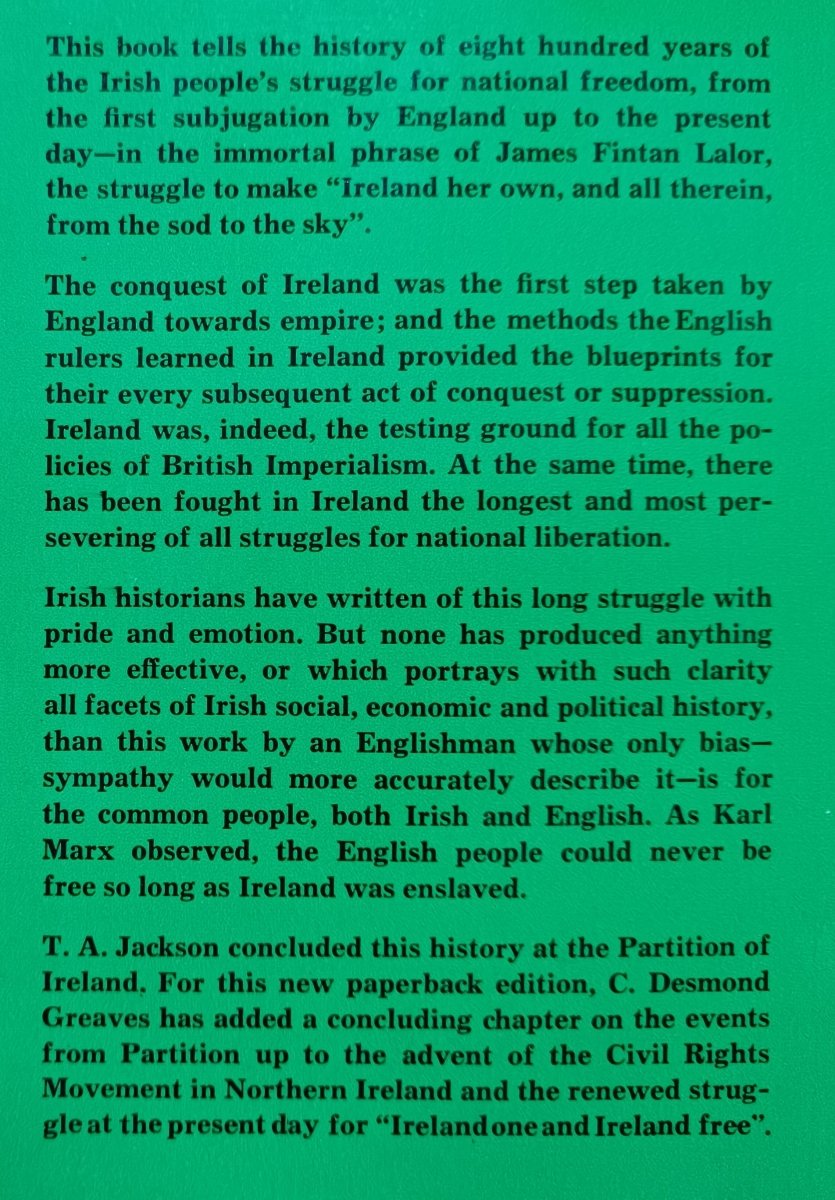 T.A. Jackson Ireland Her Own: An Outline History of the Irish Struggle