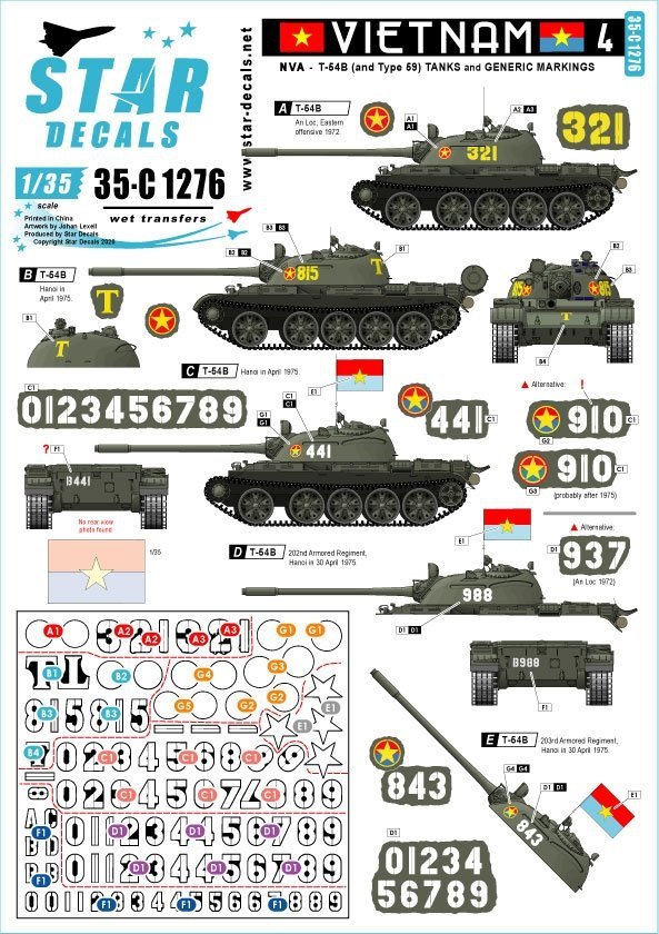 Star Decals 35-C1276 Vietnam 4. NVA 1 35 - MODERN ASIA AUSTRALIA ...