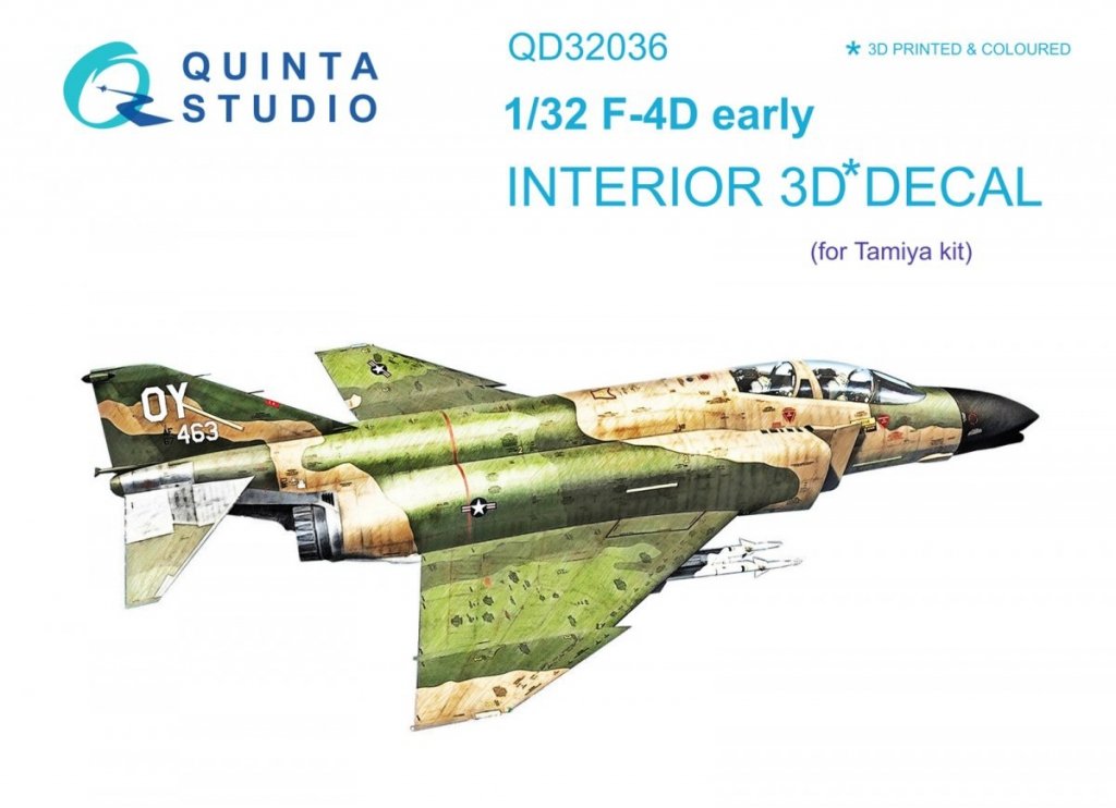 Quinta Studio QD32036 F-4D 3D-Printed & coloured Interior on decal ...