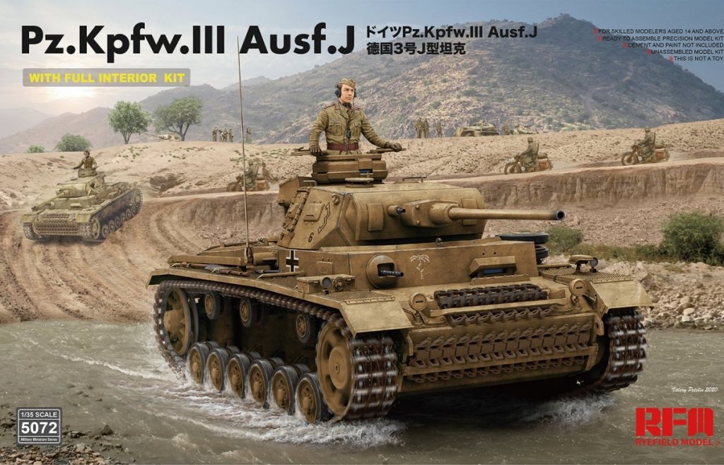 Rye Field Model 5072 Pz.Kpfw.III Ausf.J FULL INTERIOR 1 35 - Tanks ...