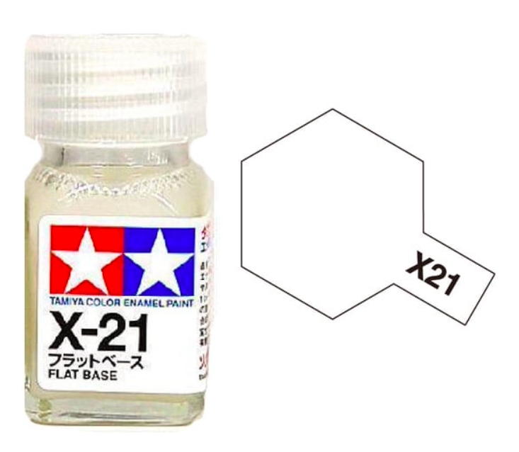 Tamiya X-21 Flat Base (80021) Enamel Paint - Tamiya Color Enamel Paint ...