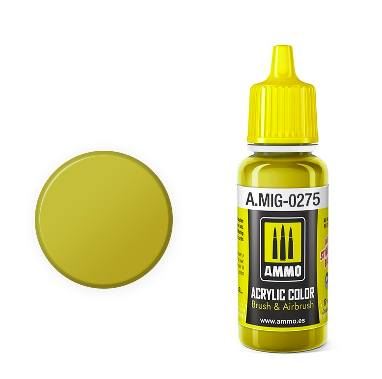 AMMO of Mig Jimenez 0275 Giallo Mimetico 3 FS33434 17ml - Real colors ...