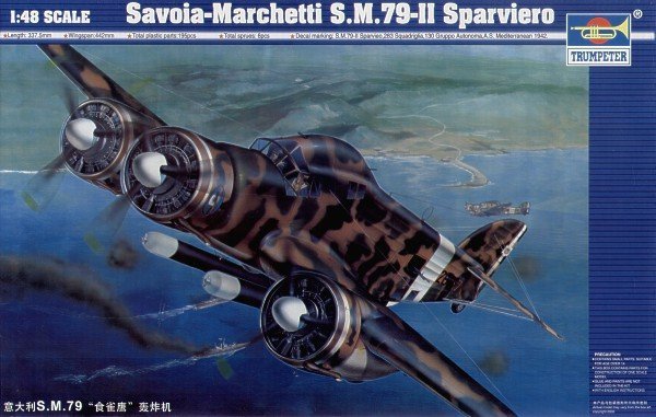 Trumpeter 02817 Savoia-Marchetti S.M.79-II Sparviero (1:48) - propeller ...