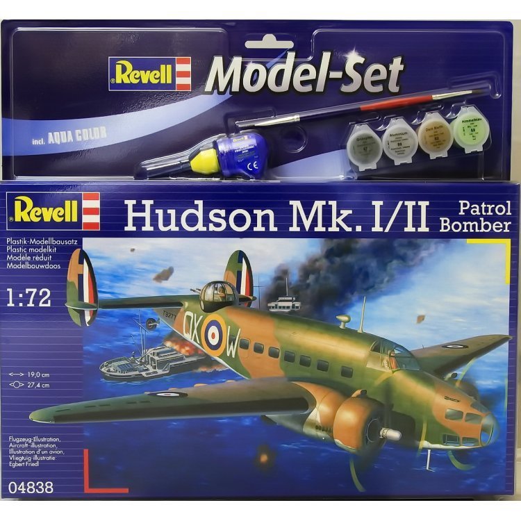 Revell 64838 Hudson Mk.I II Patrol Bomber Model Set (1:72) - propeller ...