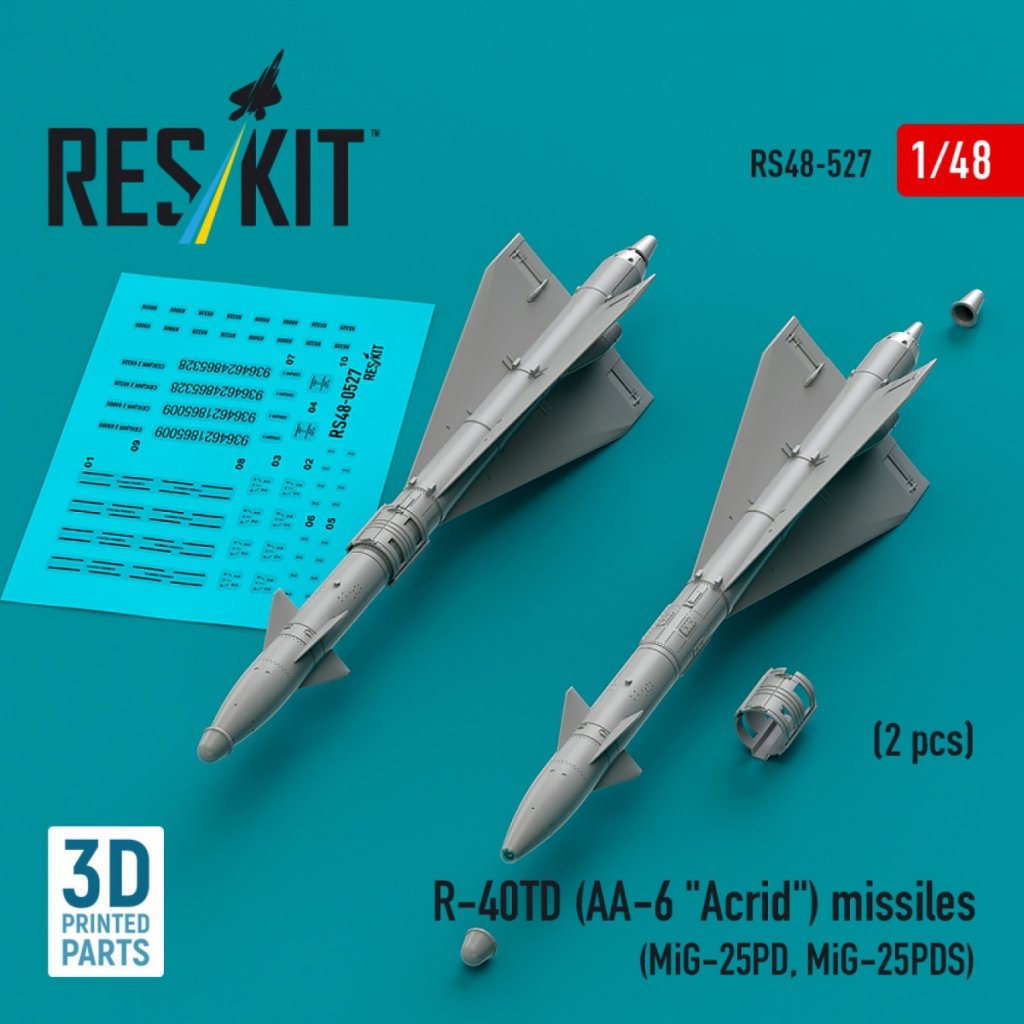 RESKIT RS48-0527 R-40TD (AA-6 "Acrid") missiles (2 pcs) (3D printed) 1 ...