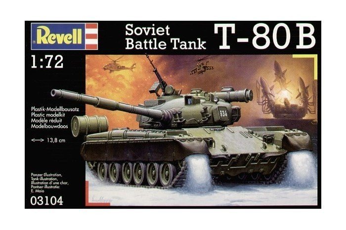 Revell 03104 Russian Battle Tank T-80 (1:72) - 1939-1945 - 1 72 ...