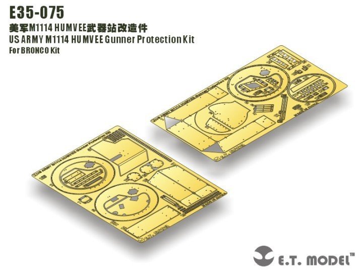 E.T. Model E35-075 US ARMY M1114 HUMVEE Gunner Protection Kit (For ...