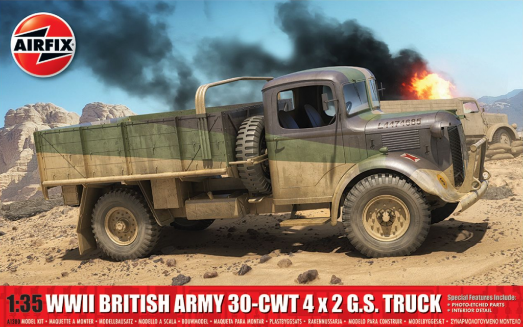 Airfix 1380 WWII British Army 30-cwt 4x2 GS Truck 1 35 - Samochody i ciężarówki - 1939-1945 - 1 ...