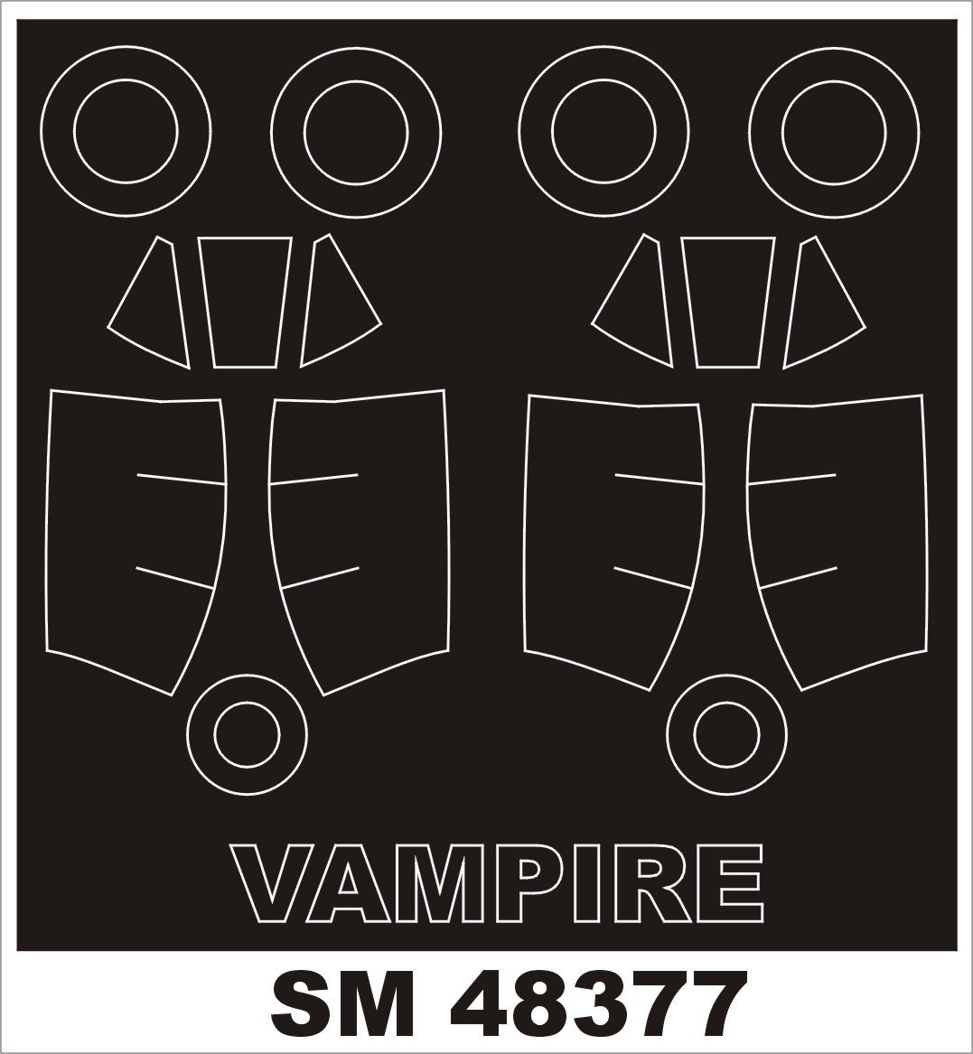 Montex SM48377 VAMPIRE FB Mk9 TRUMPETER - scale 1:48 - Mini Mask ...