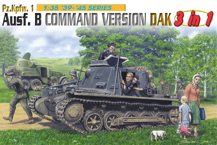 Dragon 6222 PzKpfw I Kleiner Panzerbefehlwagen I (Sd.Kfz. 265), 3 in 1 ...