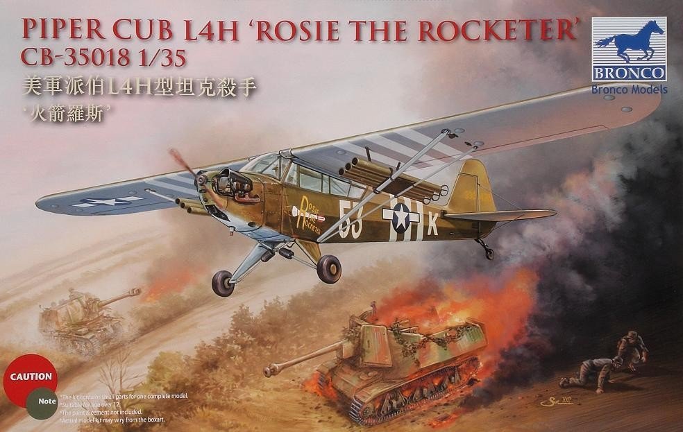 Bronco 1:35 Piper Cub L4H Rosie The Rocketeer (CB35018) - 1:35 ...
