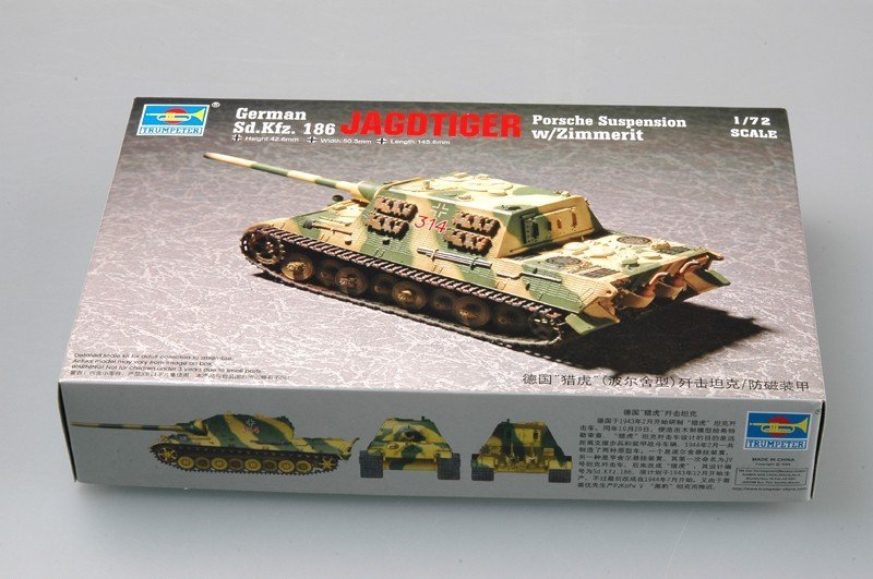 Trumpeter 07294 German Sd.Kfz 186 Jagdtiger (Porsche gear) w Zimme (1: ...