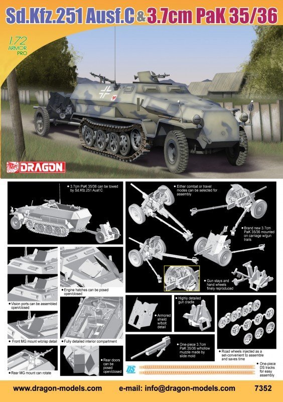 Dragon 7352 SdKfz.251,Ausf.C w.Pak35 36 (1:72) - 1939-1945 - 1 72 ...