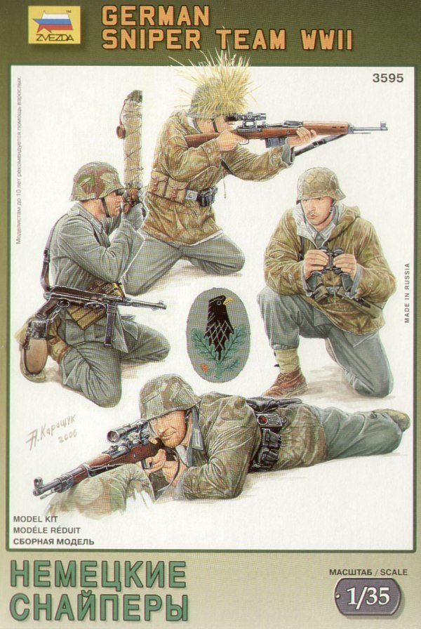Zvezda 3595 German sniper team (1:35) - scale 1:35 - Figures
