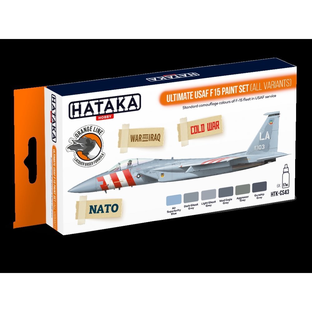 Hataka HTK-CS43 Ultimate USAF F15 paint set (all variants) - LACQUER ...