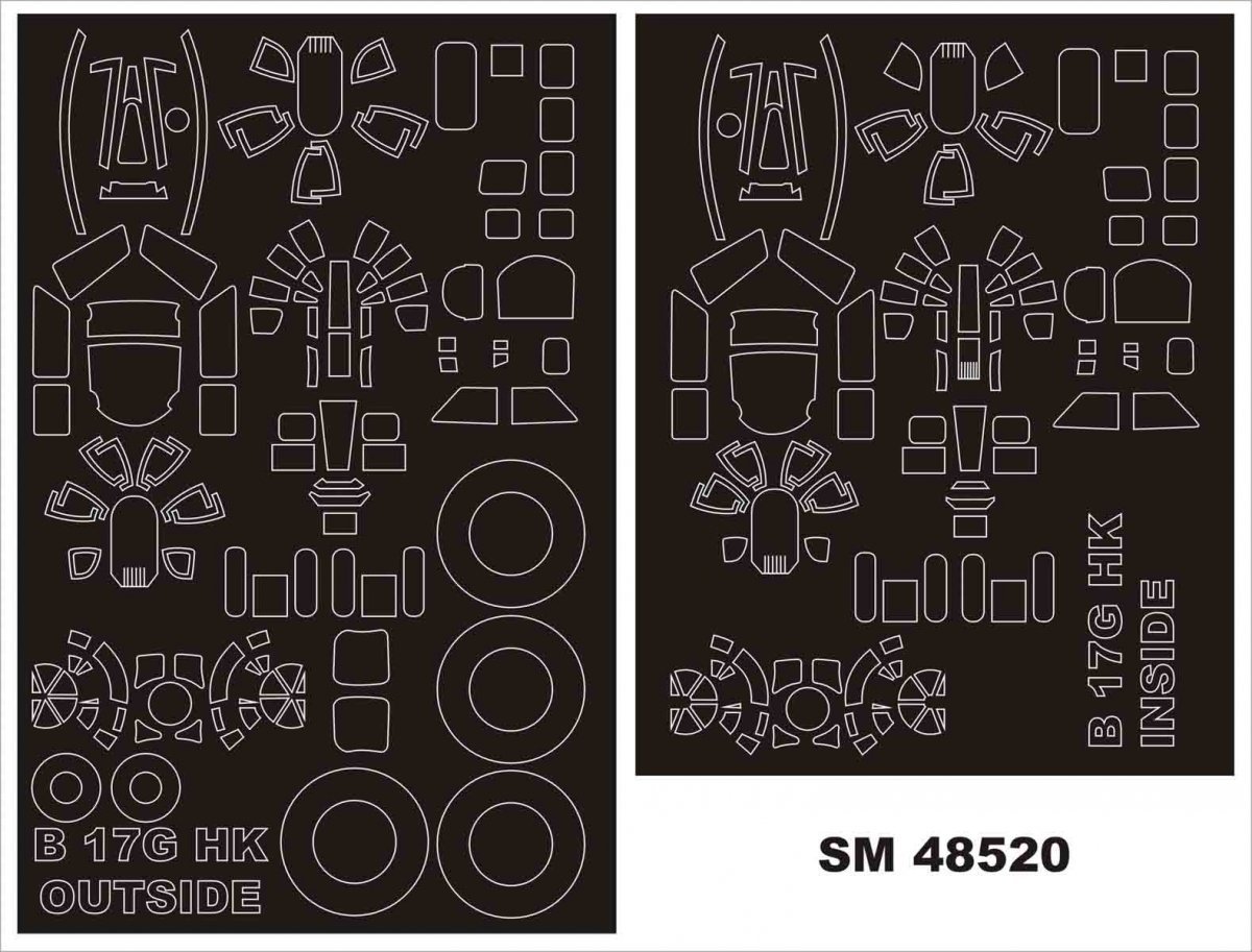 Montex SM48520 B-17G HK MODELS 1 48 - scale 1:48 - Mini Mask - Montex ...