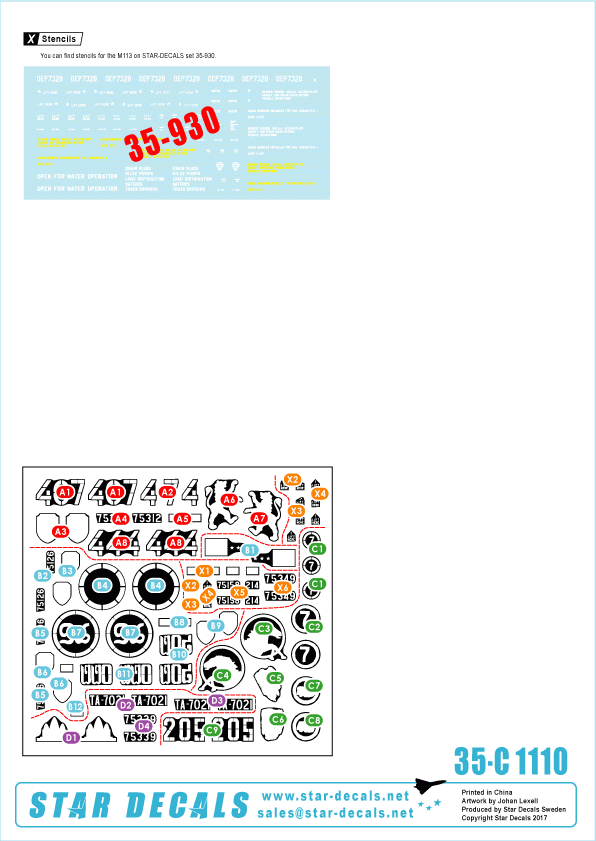 Star Decals 35-C1110 Cambodia # 1. M113 APC in the 1970s 1 35 - MODERN ...