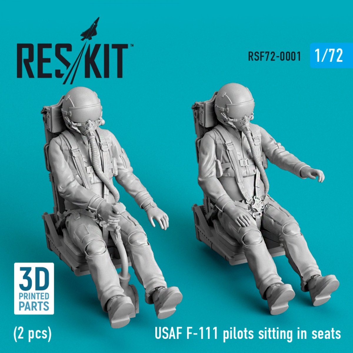 RESKIT RSF72-0001 USAF F-111 PILOTS SITTING IN SEATS (2 PCS) (3D ...