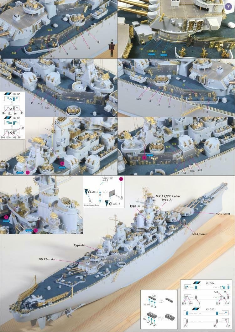 Very Fire 350009 Uss missouri (BB-63) Detail Up Set (Very Fire 350903 ...