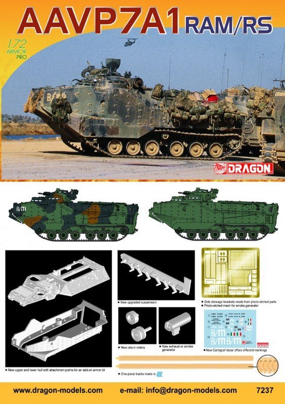 Dragon 7237 AAV-7 UPGRADE (1:72) - auf 1945 - 1 72 - Military vehicles ...