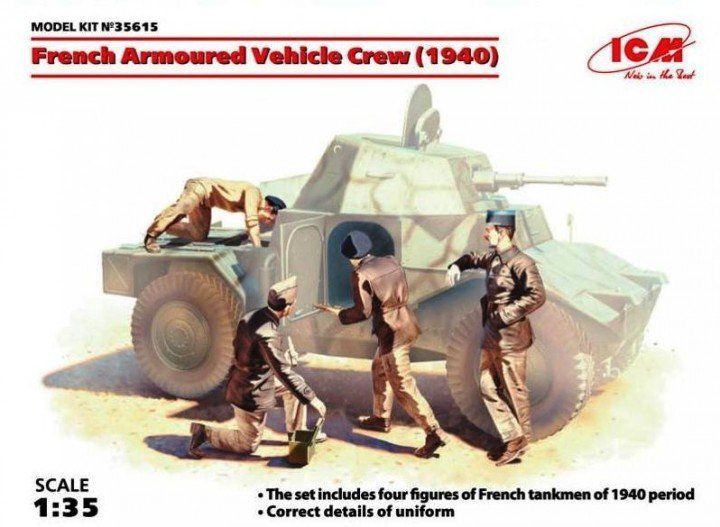 ICM 35615 French Armoured Vehicle Crew (1940) 1 35 - scale 1:35 - Figures