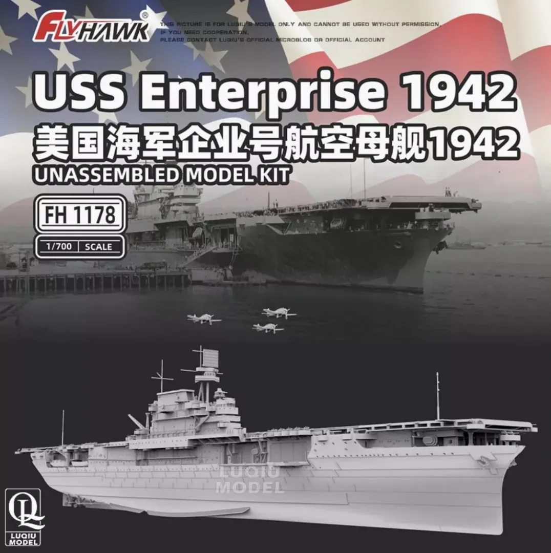 FlyHawk Model FH1178 USS Enterprise 1942 1 700 - scale 1:700 - Civilian ...