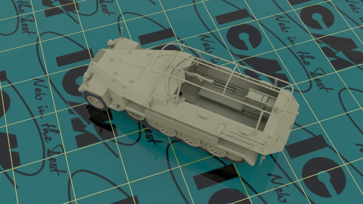 ICM 35102 Sd.Kfz.251 6 Ausf.A, WWII German Armoured Command Vehicle (1: ...