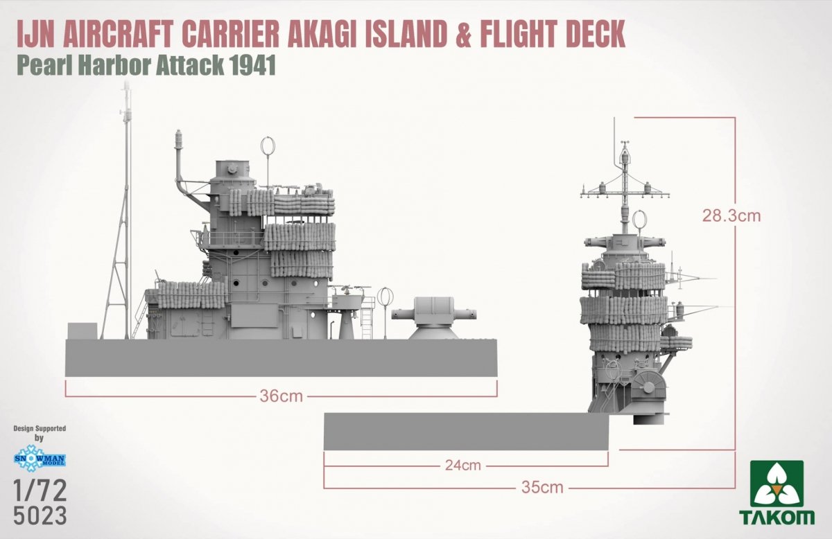Takom 5023 IJN Aircraft Carrier Akagi - Island And Flight Deck, Pearl ...
