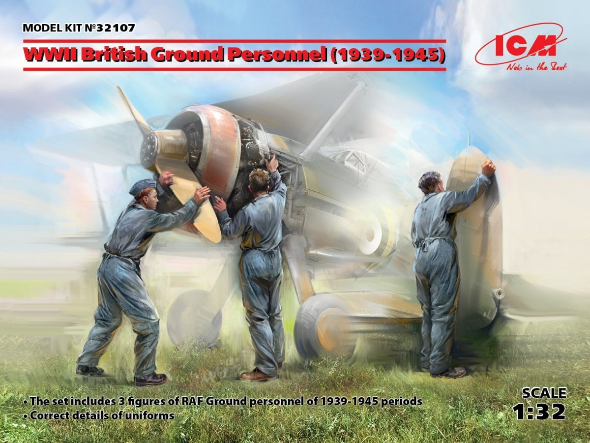 ICM 32107 WWII British Ground Personnel (1939-1945) 1 32 - 1:32 - Figures