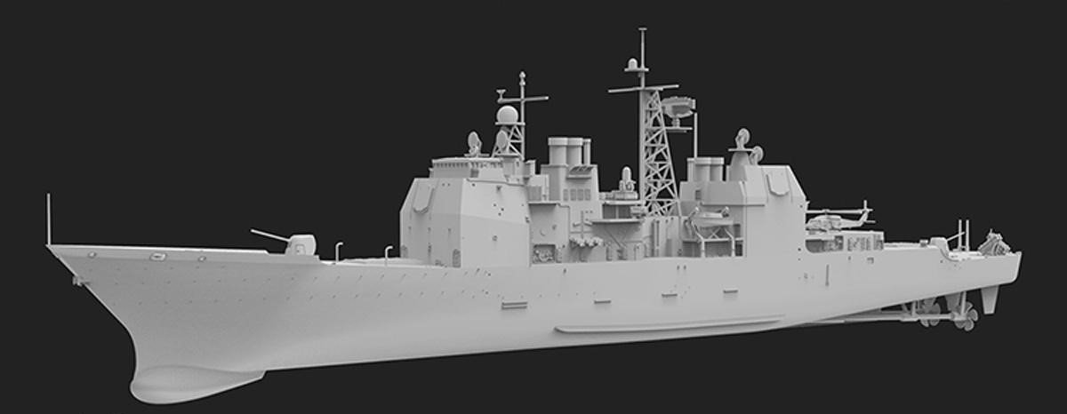 FlyHawk Model FH1167S Aegis Cruiser USS Bunker Hill CG-52 1991 - deluxe ...