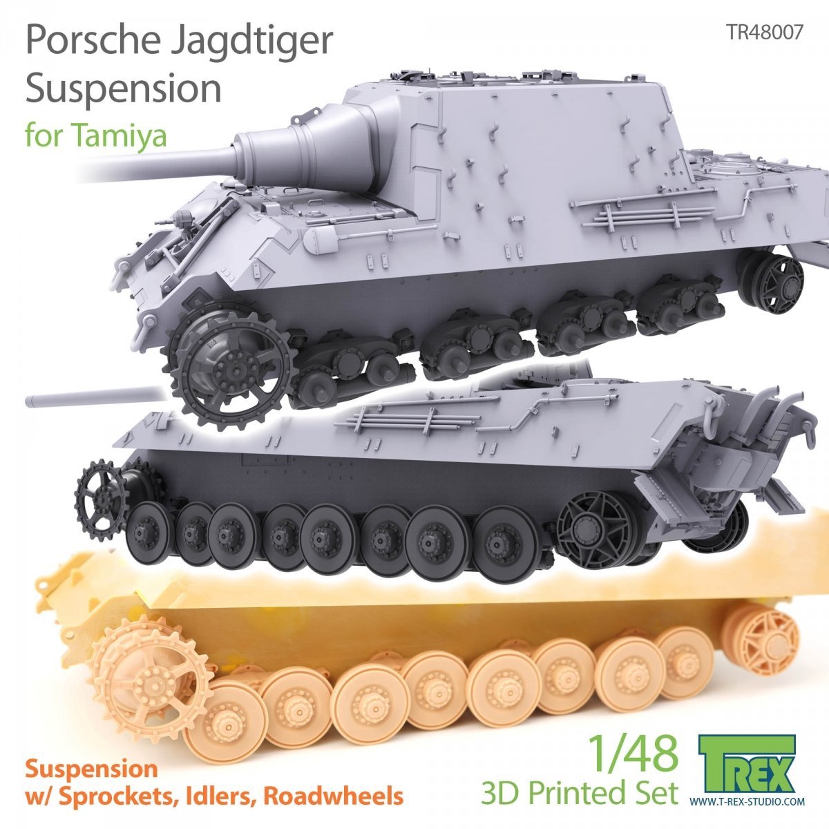 T-Rex Studio TR48007 Porsche Jagdtiger Suspension for TAMIYA 1 48 - T ...
