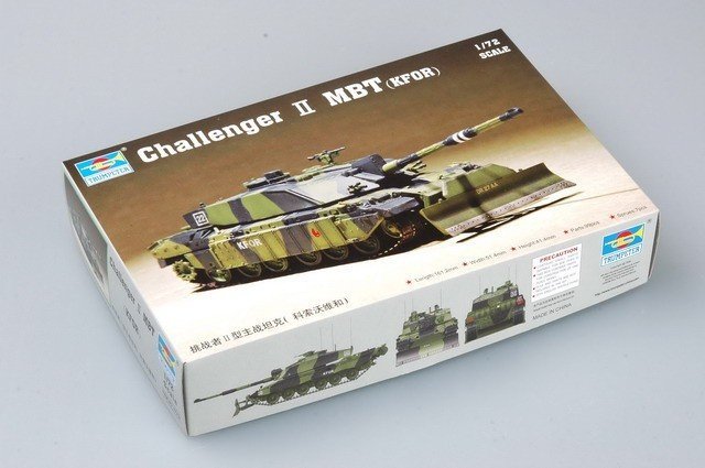 Trumpeter 1:72 Challenger II MBT （KFOR） (07216), Czołg do sklejania