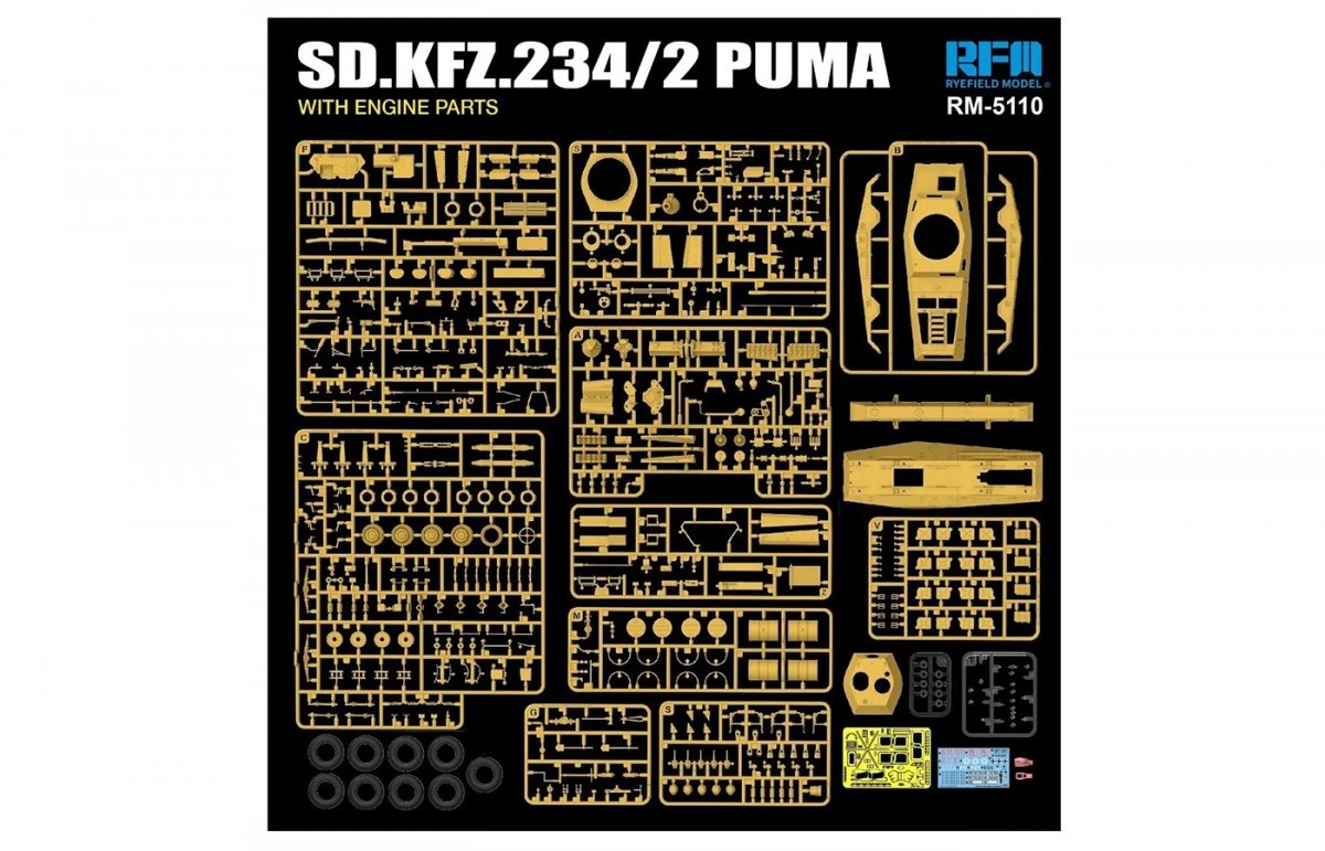 Rye Field Model 5110 Sd.Kfz.234 2 Puma with engine parts 1 35 - Pojazdy ...