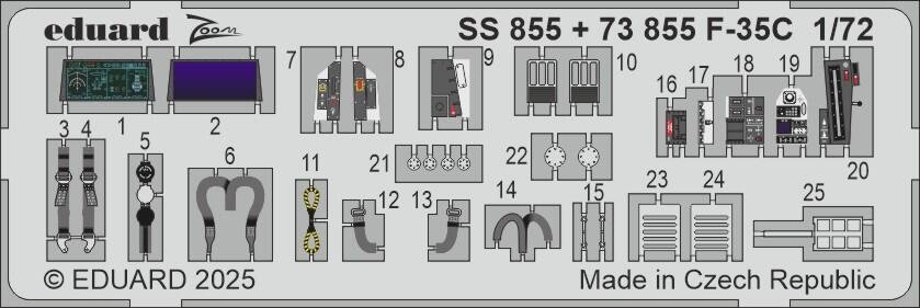 Eduard BIG72188 F-35C for TAMIYA (general set, RAM coating, canopy ...